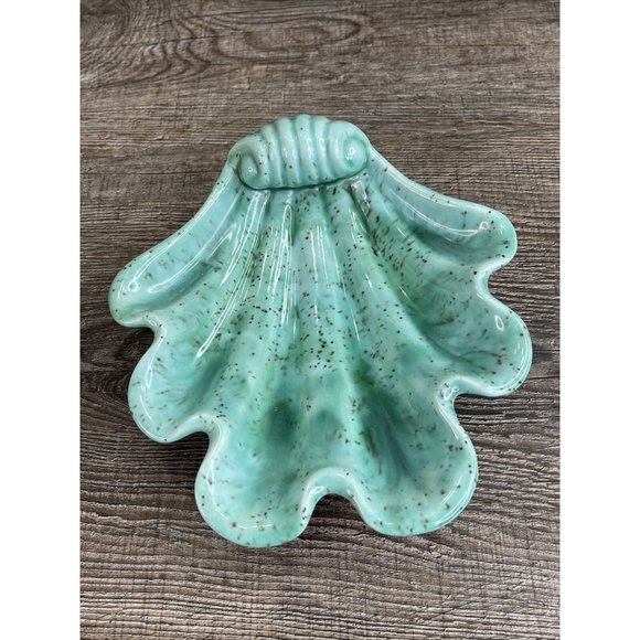 Unbranded | Accents | Ceramic Clam Shell Turquoisebluespeckled ...